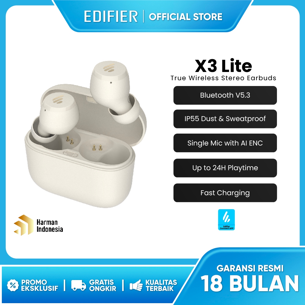 Jual EDIFIER X3 LITE True Wireless Stereo Earbuds | Shopee Indonesia