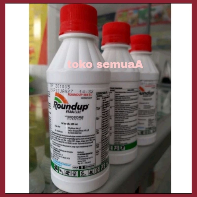 Jual Roundup 486SL 200ml Herbisida Obat Pembasmi Rumput Tanaman ...