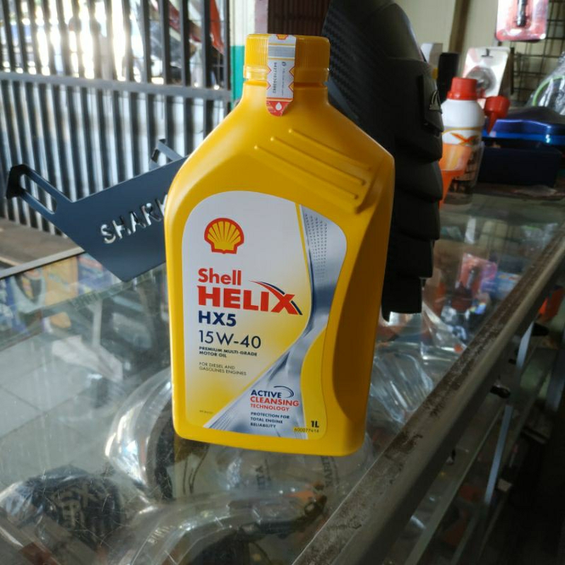Jual oli mesin shell helix hx5 15w - 40 1000ml | Shopee Indonesia