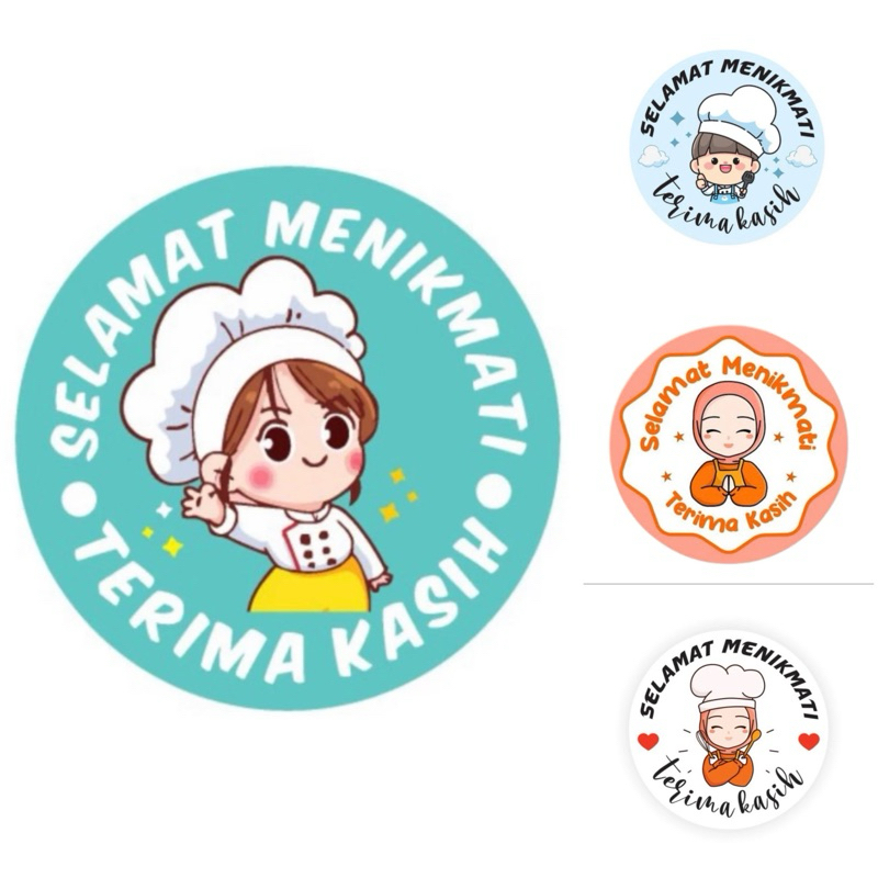 Jual STICKER ROLL 500 pc SELAMAT MENIKMATI Terimaka Kasih | Shopee ...
