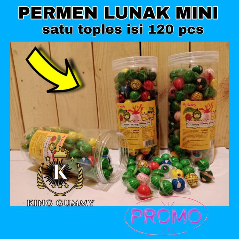 Jual Permen lunak mini my sweety satu toples isi 120 pcs bisa di makan ...