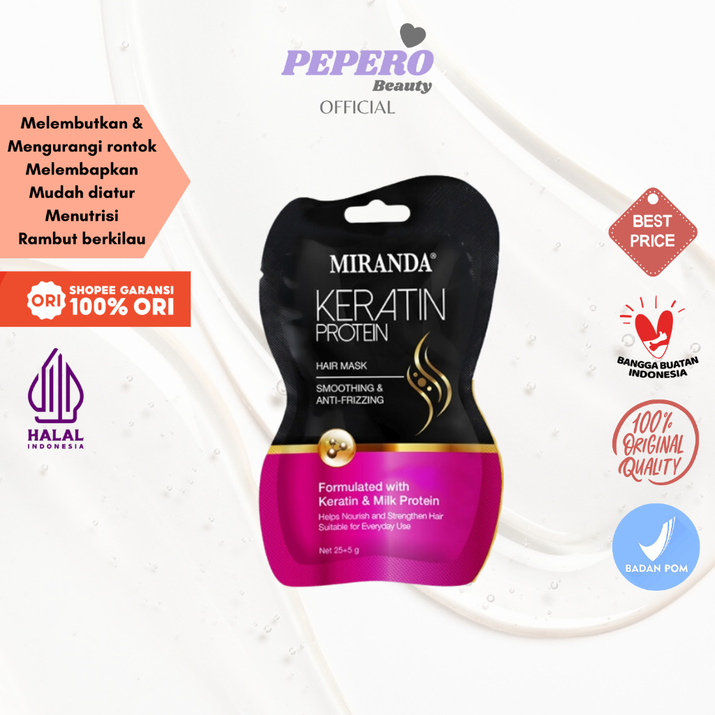 Jual MIRANDA Keratin Protein - Hair Mask 30g | Shopee Indonesia
