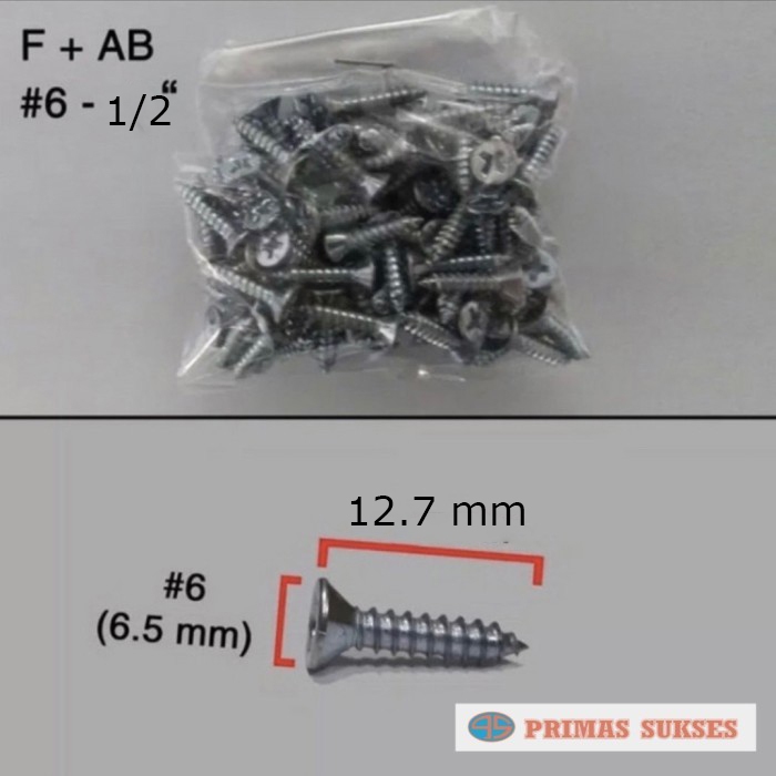 Jual (50 pcs) Skrup 1/2 inch Sekrup Paku Nail 1 cm Keteng | Shopee ...