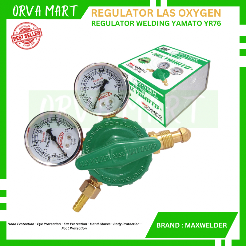 Jual Regulator Las Oksigen / Welding Regulator Oxygen Max Yamato YR76 | Shopee Indonesia