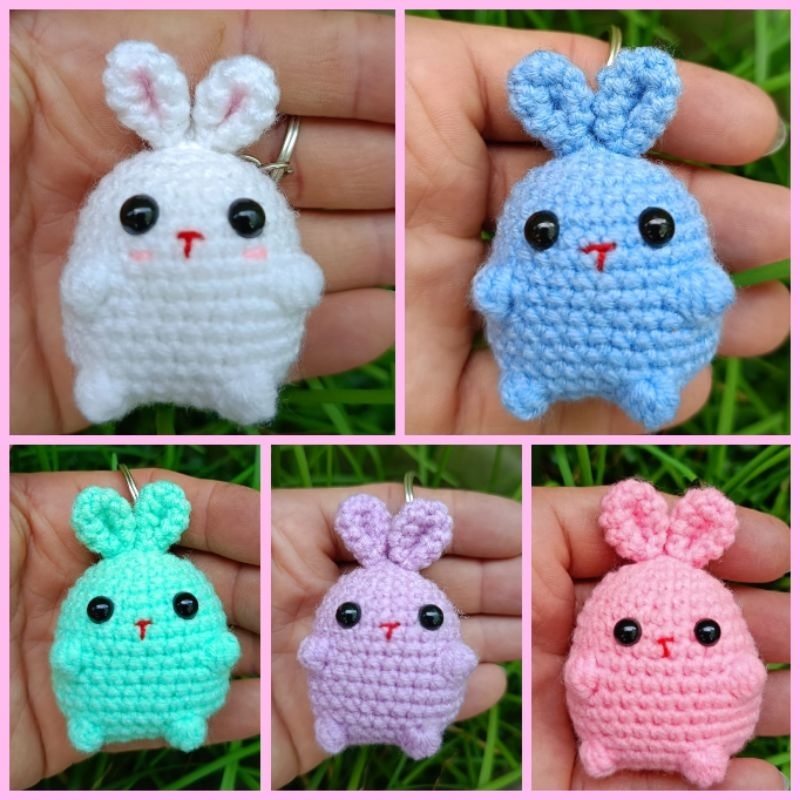 Jual AZUNI - ganci amigurumi rajut bunny kelinci | Shopee Indonesia