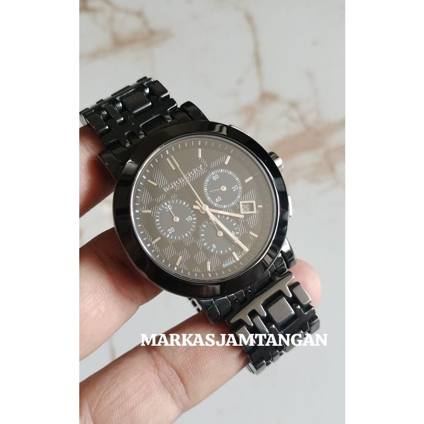 Burberry ceramic watch black store