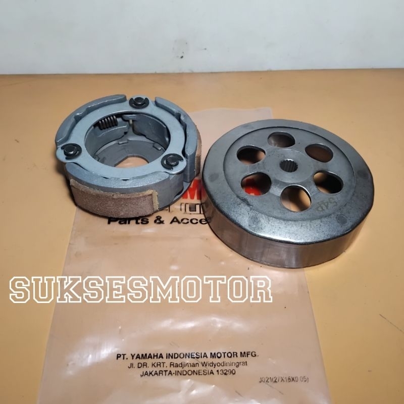 Jual mangkok lonceng ganda + kampas ganda assy komplit motor yamaha mio j soul gt X-Ride 115 ...