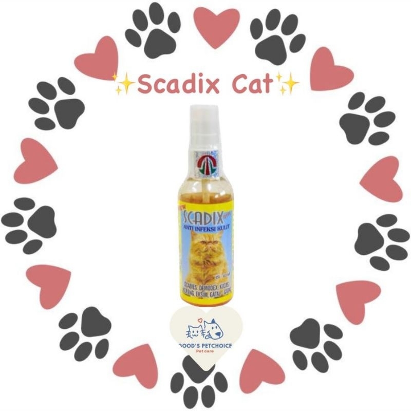 Jual Scadix cat spray - obat kulit kucing anti infeksi, gatal, scabies ...