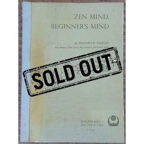 Jual Zen Mind, Beginner's Mind by Shunryu Suzuki, 1970, (English/buku bahasa inggris) | Shopee ...