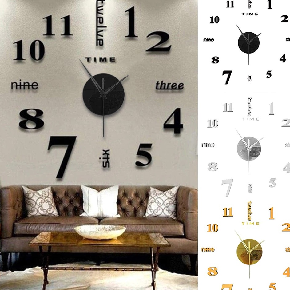 Jual Jam Dinding Besar Tempel Unik Jam Dinding Aesthetic Ukuran ...