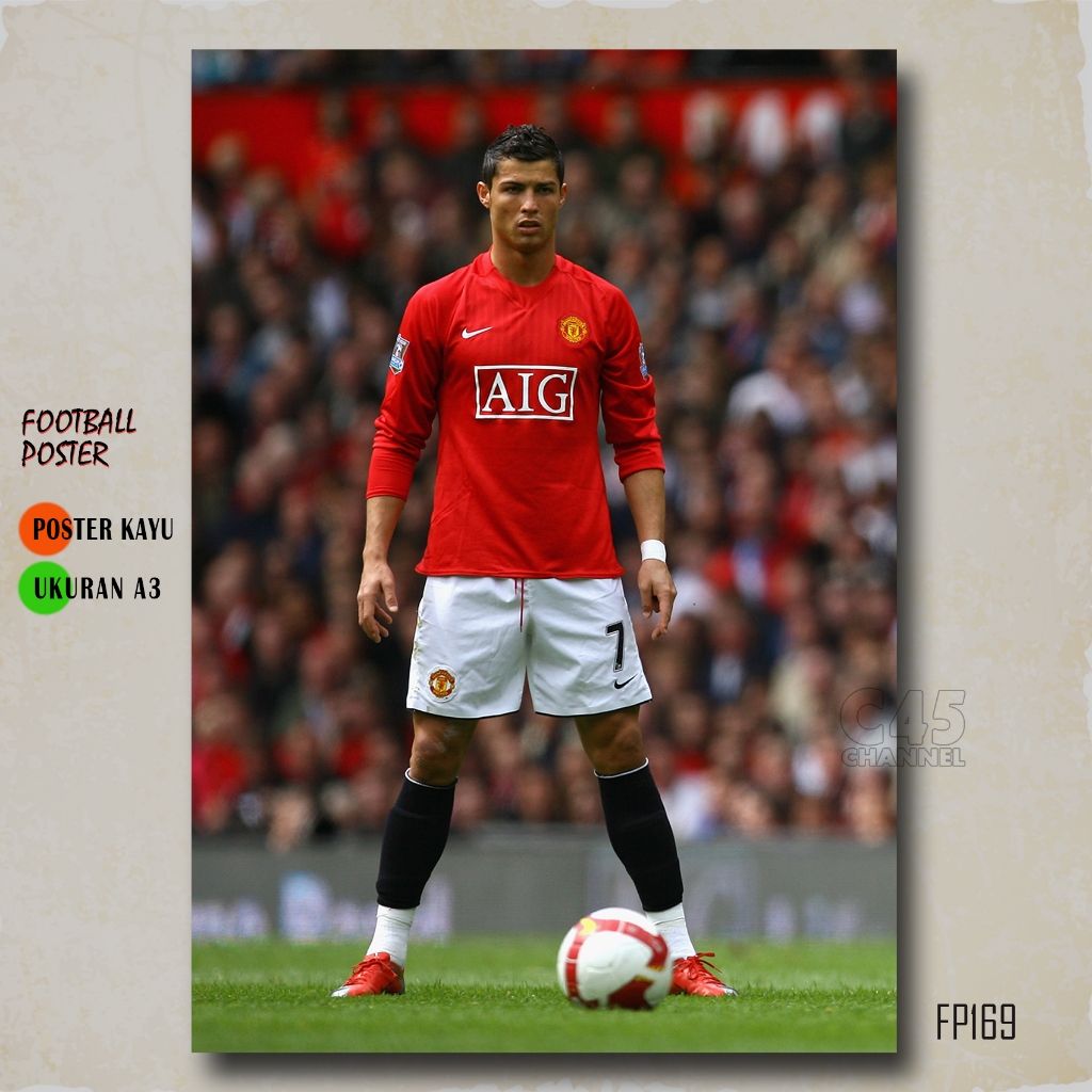 Jual Dekorasi Kamar Poster CRISTIANO RONALDO Hiasan DInding Kayu MDF ...