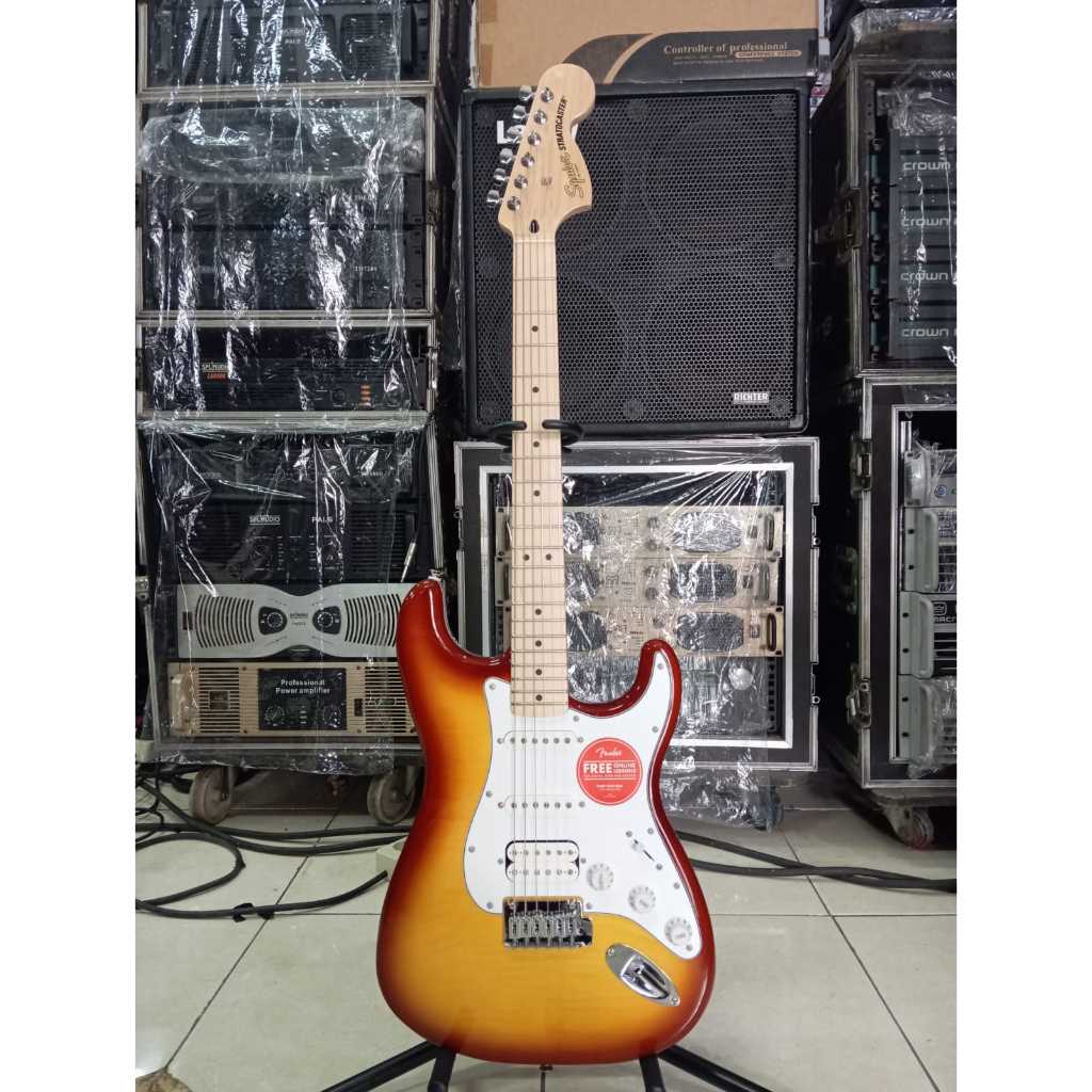 Jual Squier Affinity Series HSS Stratocaster FMT Electric Guitar, Maple ...