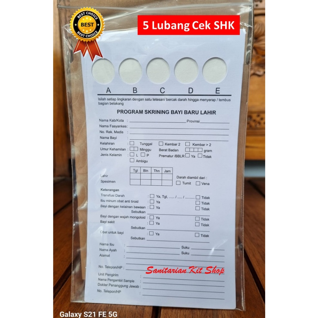 Jual Kertas SHK 5 lubang full dalam Plastik Klip (50 Test) | Shopee ...