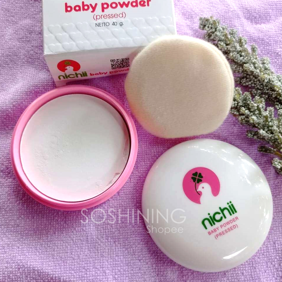 Jual NICHII Baby Pressed Powder 40g Halal BPOM | Shopee Indonesia