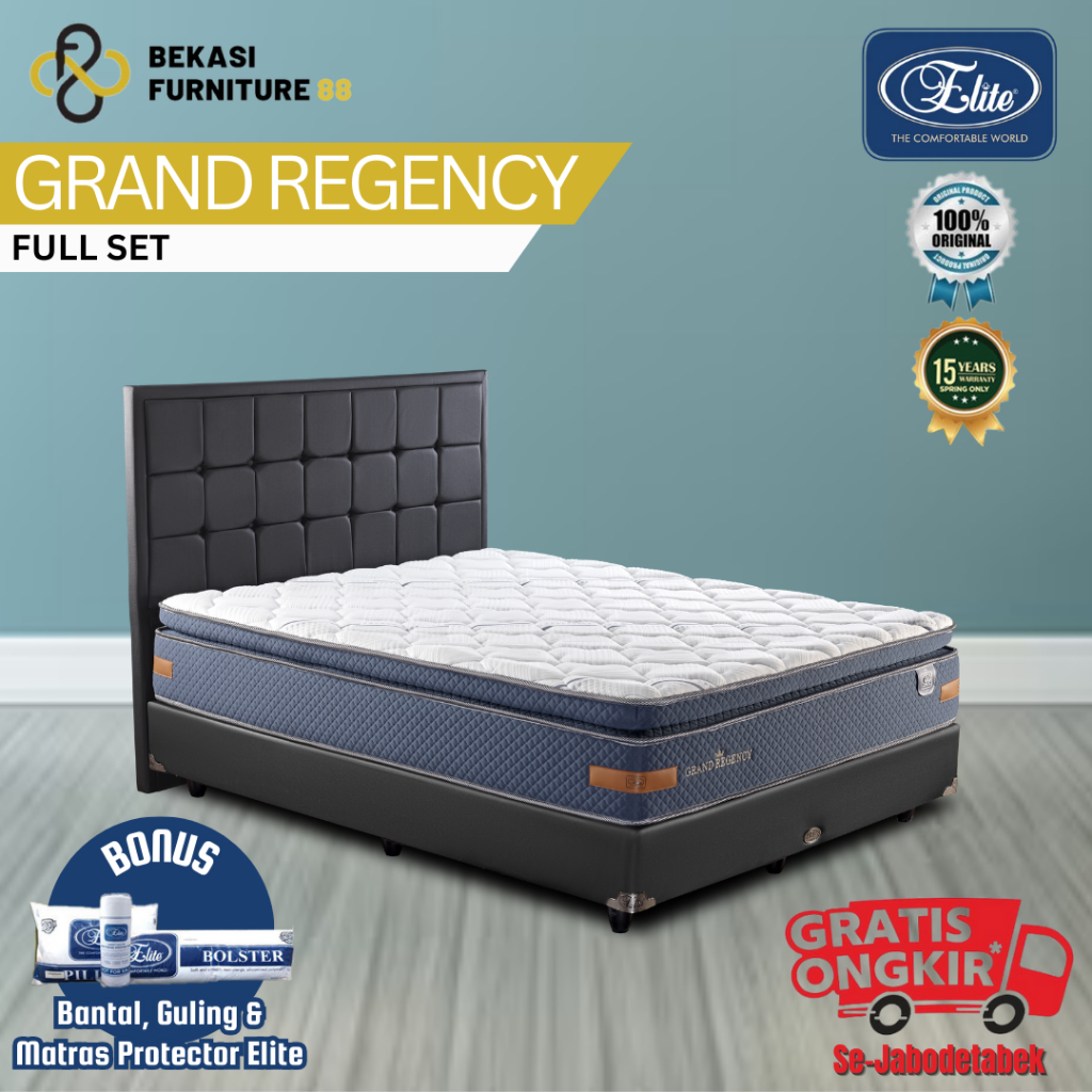 Jual Full Set Kasur Elite Springbed Grand Regency New Edition Shopee