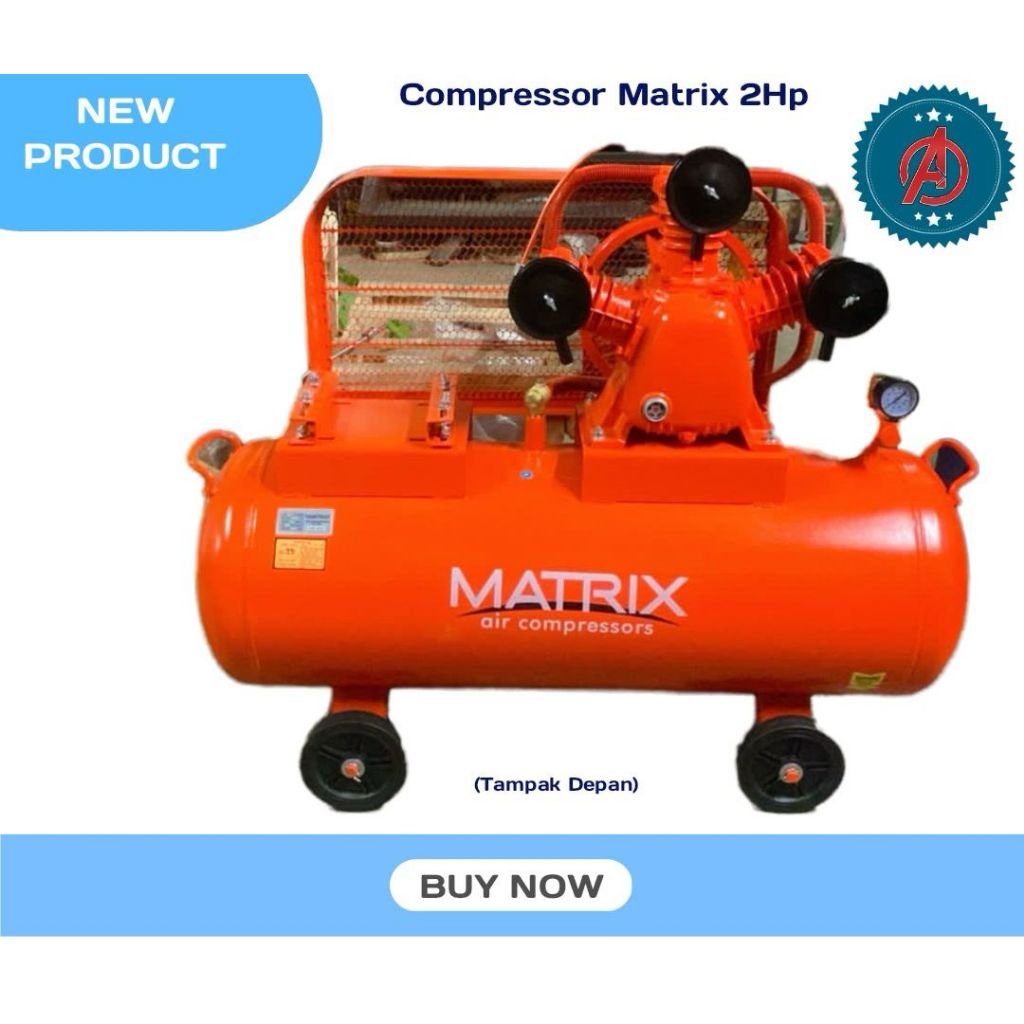 Jual Kompresor Angin Matrix 2 HP 120L MTX-3065 / Air Compressor 2 HP ...