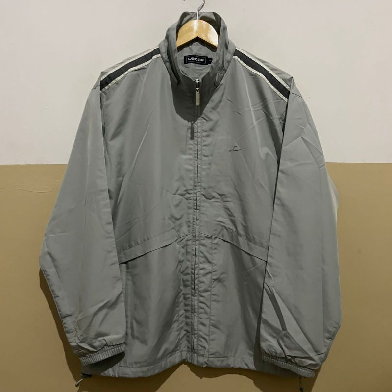 Jual Wind Breaker Jacket Lecaf Grey | Shopee Indonesia