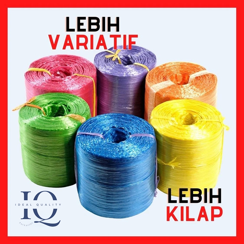 Jual Tali Rafia Super Glossy Warna Merah/Biru/Kuning/Hijau/Ungu/Oren ...
