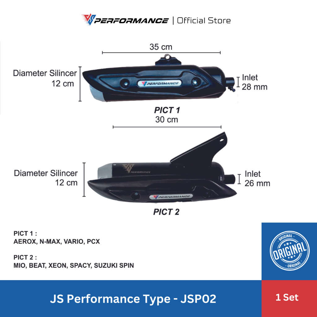 Jual Silencer Only Knalpot Dana Pelajar Standar Racing Merk JS Performance Type JSP-02 | Shopee ...