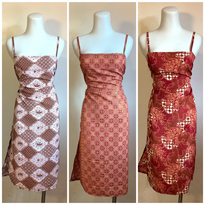 Jual Daster Batik Homemade Dress Tanpa Lengan | Shopee Indonesia