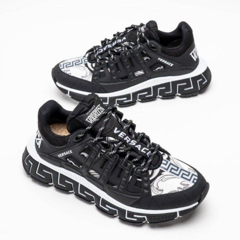 Jual Sepatu VERSACE TRIGRECA - Black White | Shopee Indonesia