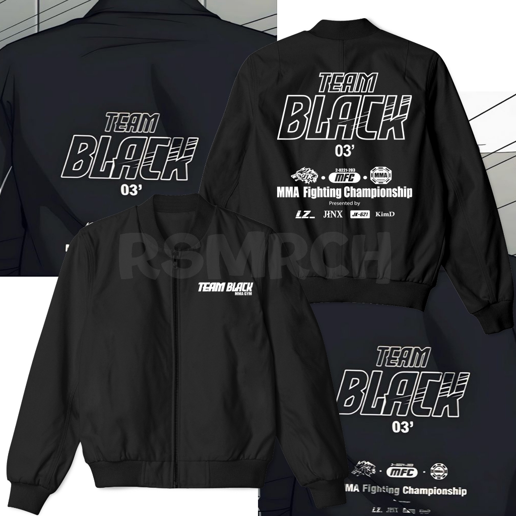 Jual Jaket Bomber Jaekyung Team Black Jinx /Team Black Gym Manhwa Jinx ...