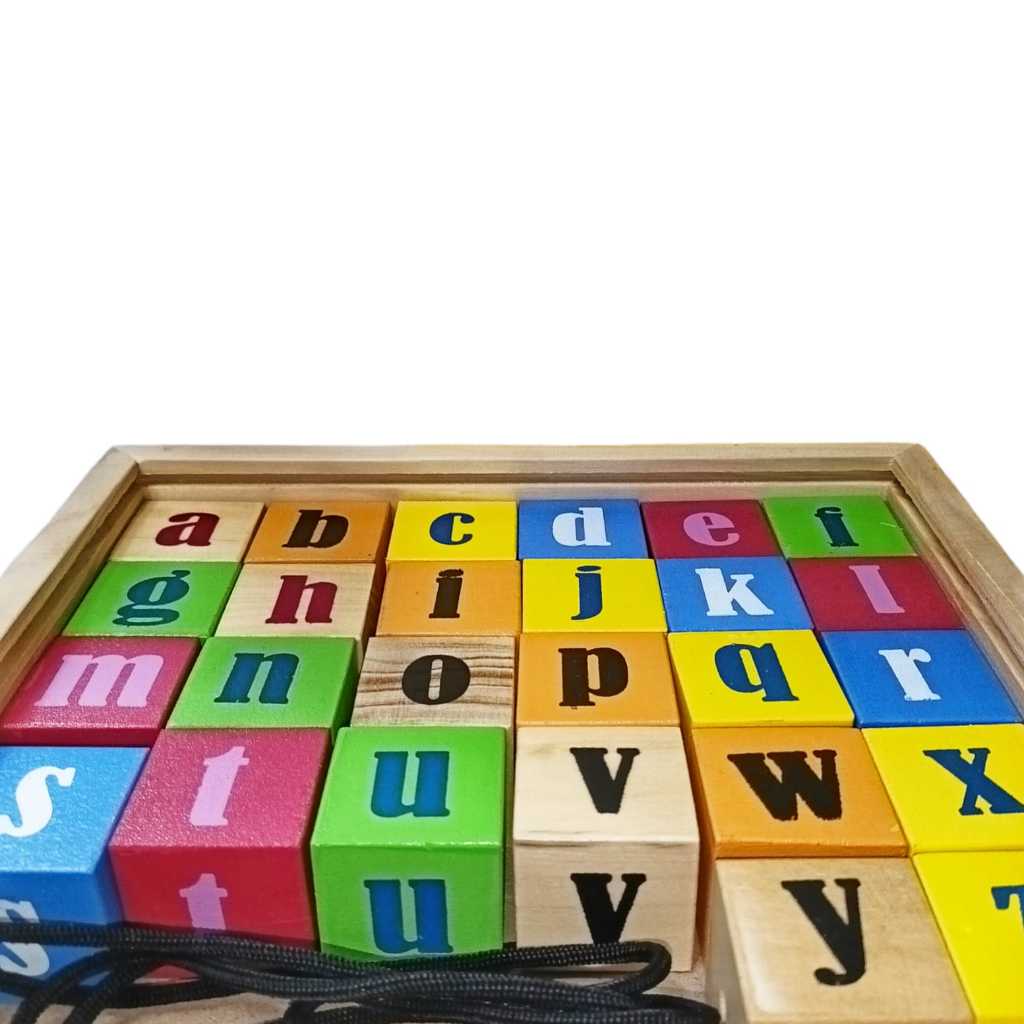 Jual Mainan Kayu Edukasi Anak Ronche Jumbo Huruf Kecil Meronce Abjad ...