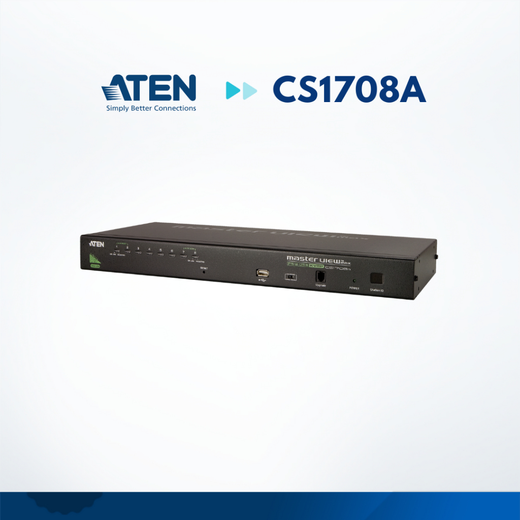 Jual ATEN CS1708A 8-Port PS/2-USB VGA KVM Switch with Daisy-Chain Port and USB Peripheral ...