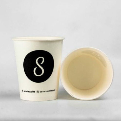 Jual SABLON CUP HOT PAPER CUP WHITE / GELAS KERTAS MINUMAN PANAS 9 OZ PUTIH | Shopee Indonesia
