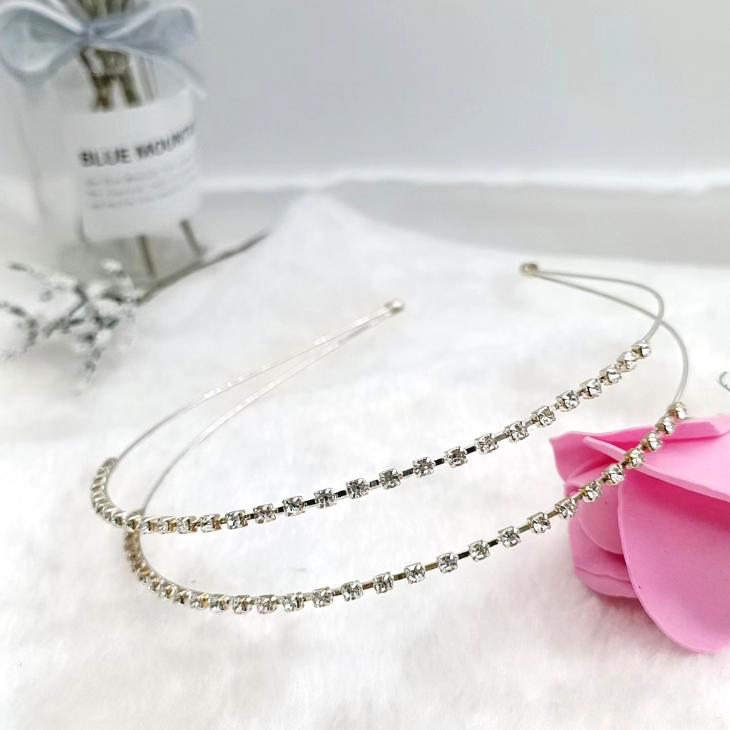 Jual Bando Wanita Berlian Permata Simple Mewah Pearl Headband Kupu-Kupu ...