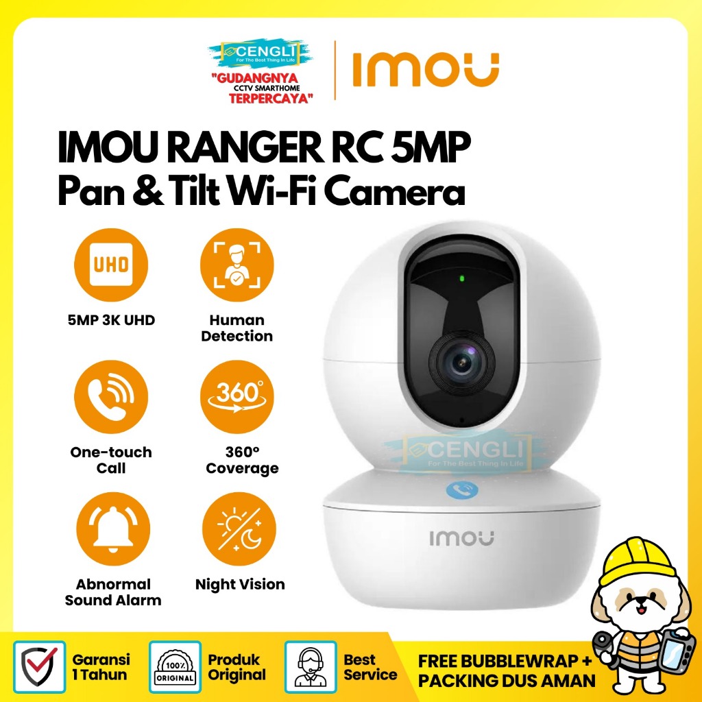 Jual IP Camera Imou Ranger RC 5MP 3K Indoor One touch Call Two Way Talk ...