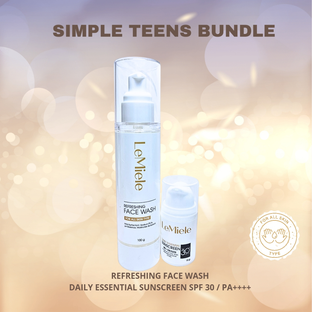 Jual Simple Teens Bundle (Refreshing Face Wash dan Daily Essential Sunscreen SPF 30 / PA ...