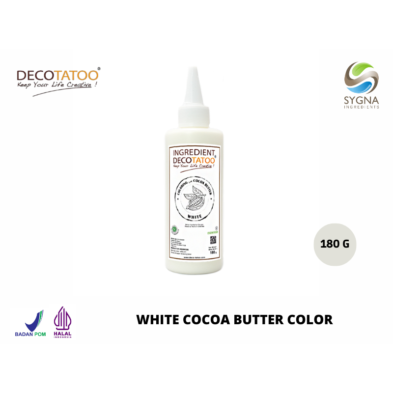 Jual Food Coloring Decotatoo - White Cocoa Butter Color 180 gr | Shopee ...
