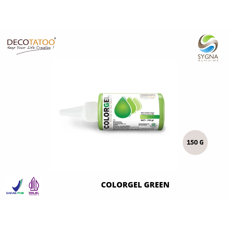 Jual Colorgel Green 150 gr - Decotatoo (Gel Pewarna Makanan & Minuman ...