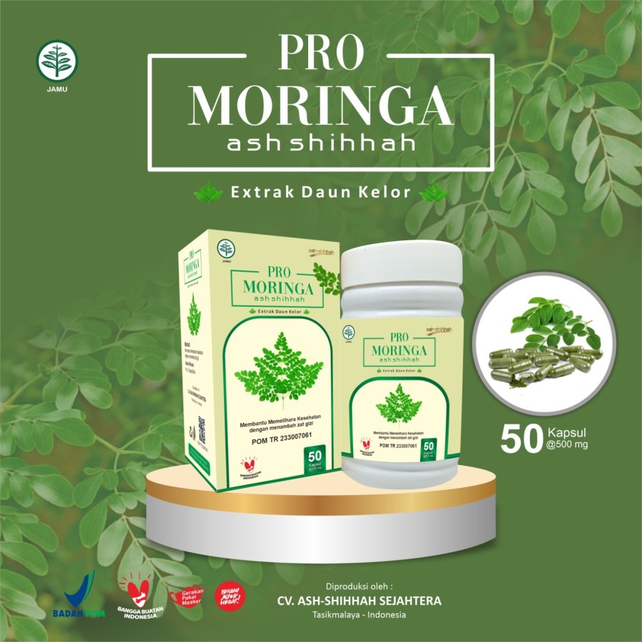 Jual Pro Moringa Kapsul Ekstrak Daun Kelor Ash-Shihhah ASLI ORIGINAL ...