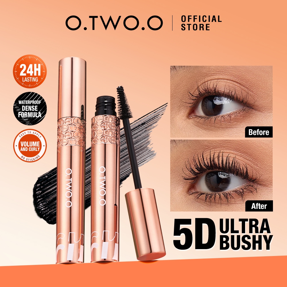 Jual O.TWO.O Ultimate 5D Thick Mascara Waterproof MakeUp Black Tahan ...