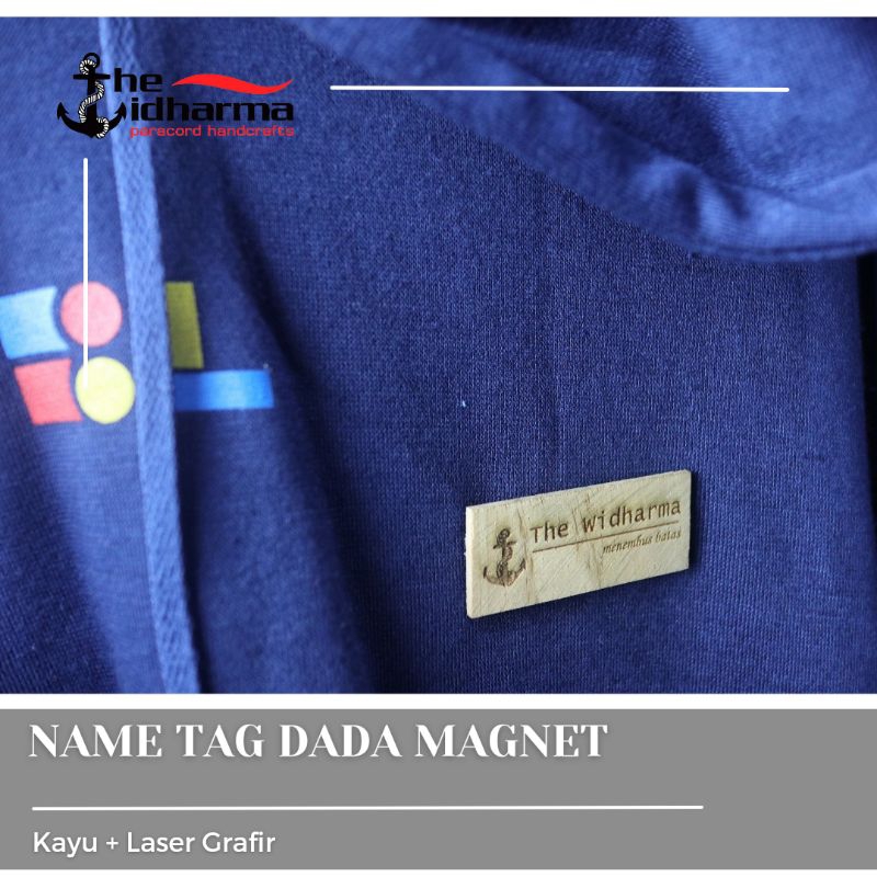 Jual Name Tag ID Card Magnet Papan Nama Kayu | Shopee Indonesia