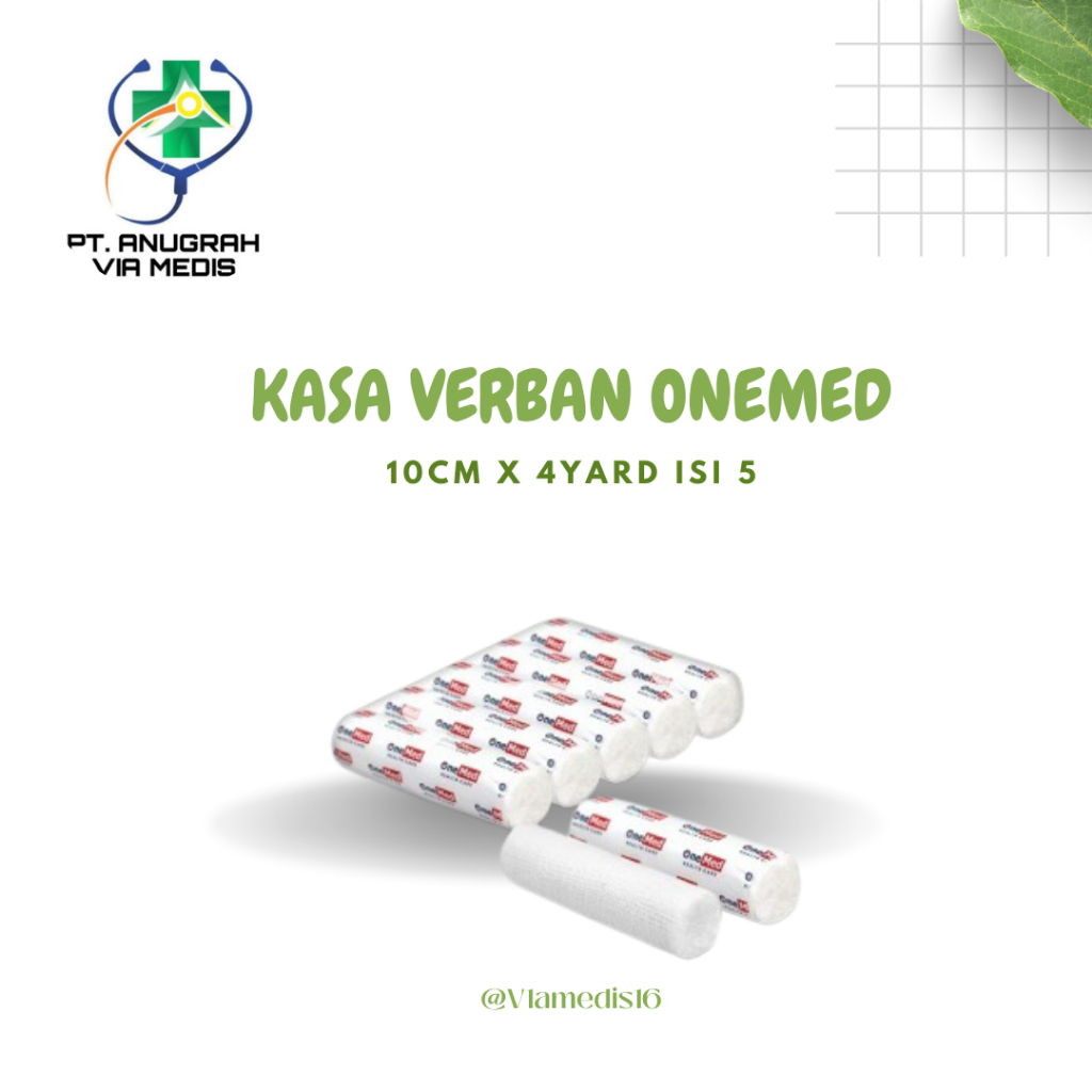 Jual Kasa Verban Perban OneMed 4yard x 10cm pak isi 5 rol | Shopee ...
