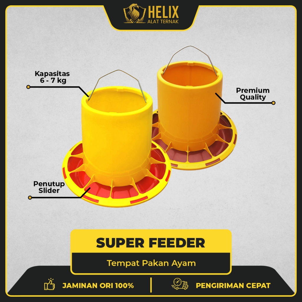 Jual Super Feeder 6-7 kg Slider Tempat Pakan Makan Ayam Unggas Multifungsi | Shopee Indonesia