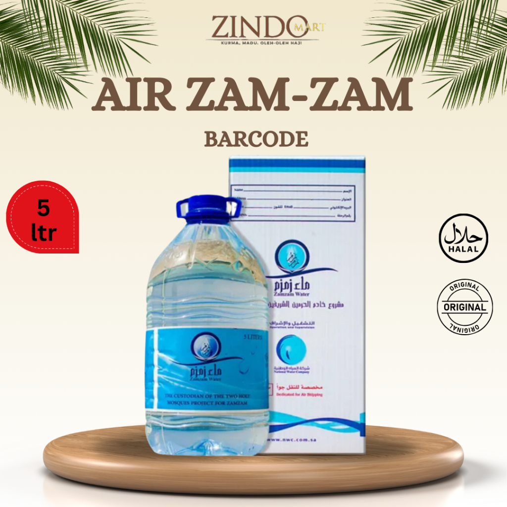 Jual AIR ZAM ZAM 5 LITER BARCODE & NON BARCODE ASLI / ZAM-ZAM WATER ...