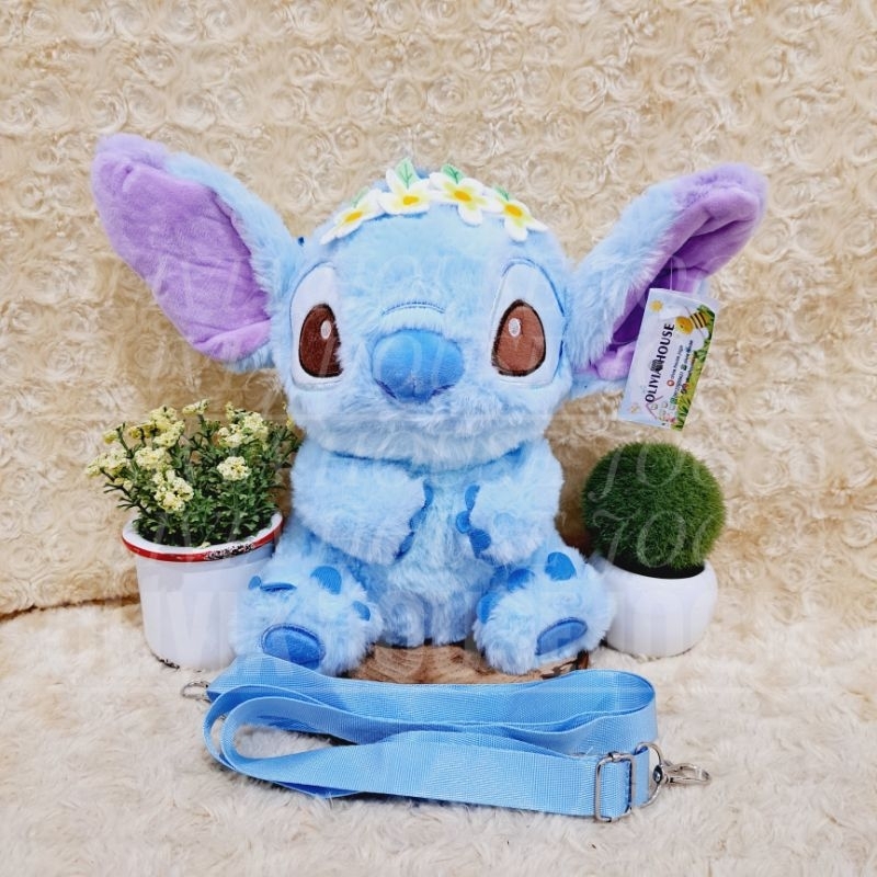 Jual Tas Slempang Stitch Biru Ungu Body M Sling Bag Stitch Angel M Tas ...