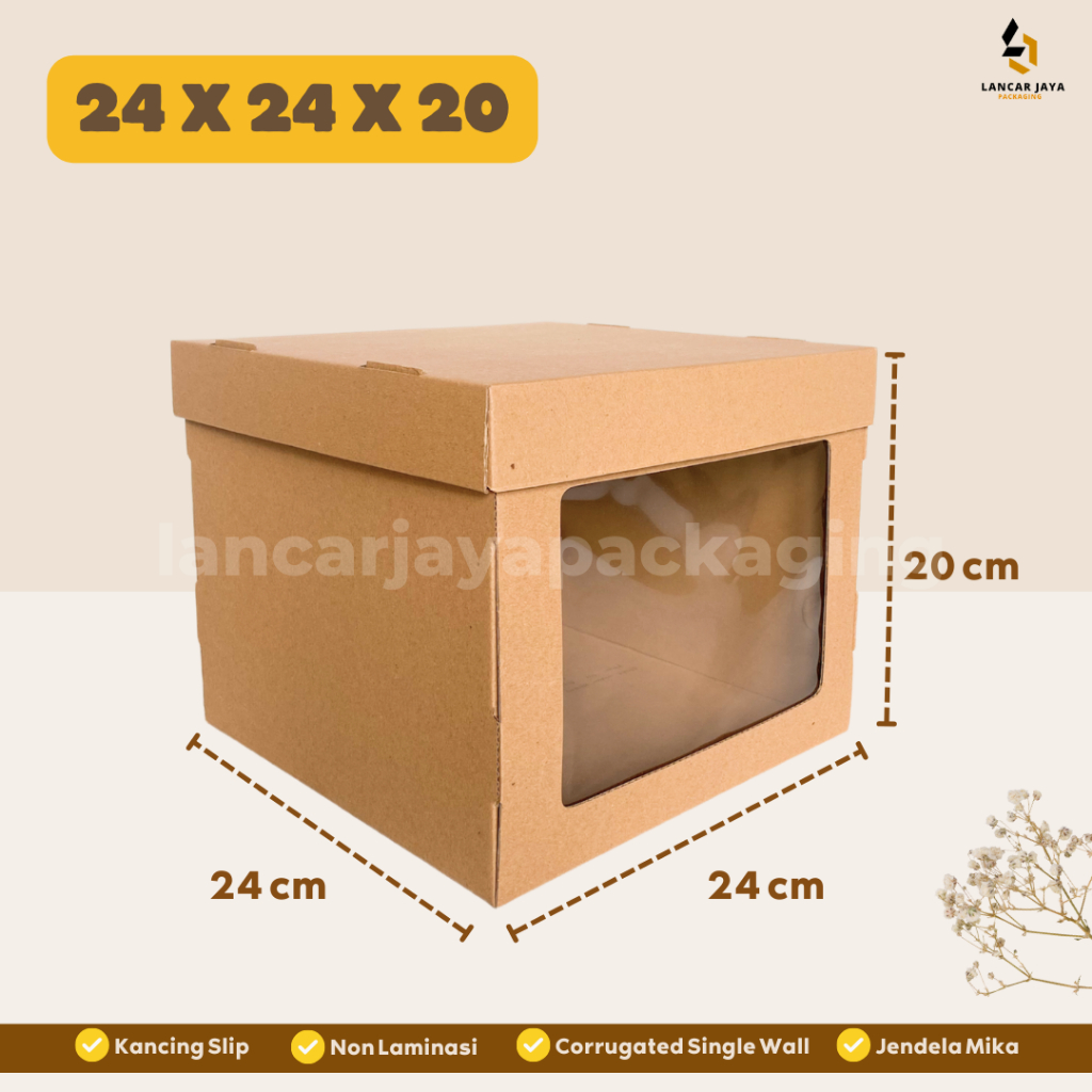 Jual E-Flute Dus Tart Tinggi Kotak Kue Cake Tingkat Kemasan Hampers ...