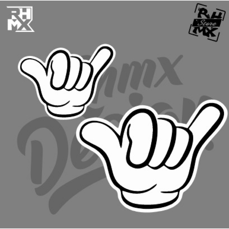 Jual sticker SHAKA racing pack motor viral terbaru stiker hang loose ...