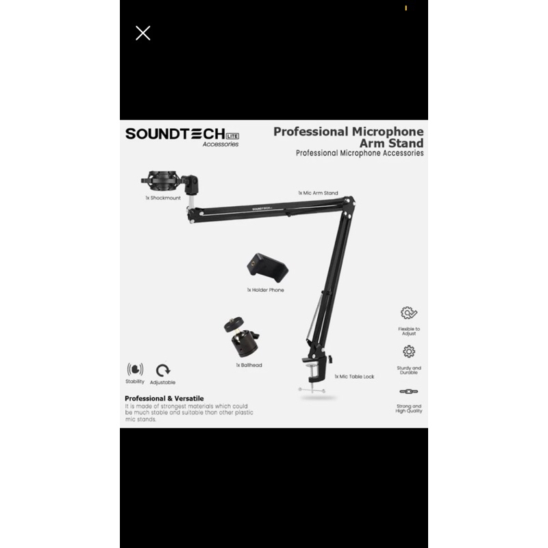 Jual Soundtech lite michrophone arm stand | Shopee Indonesia