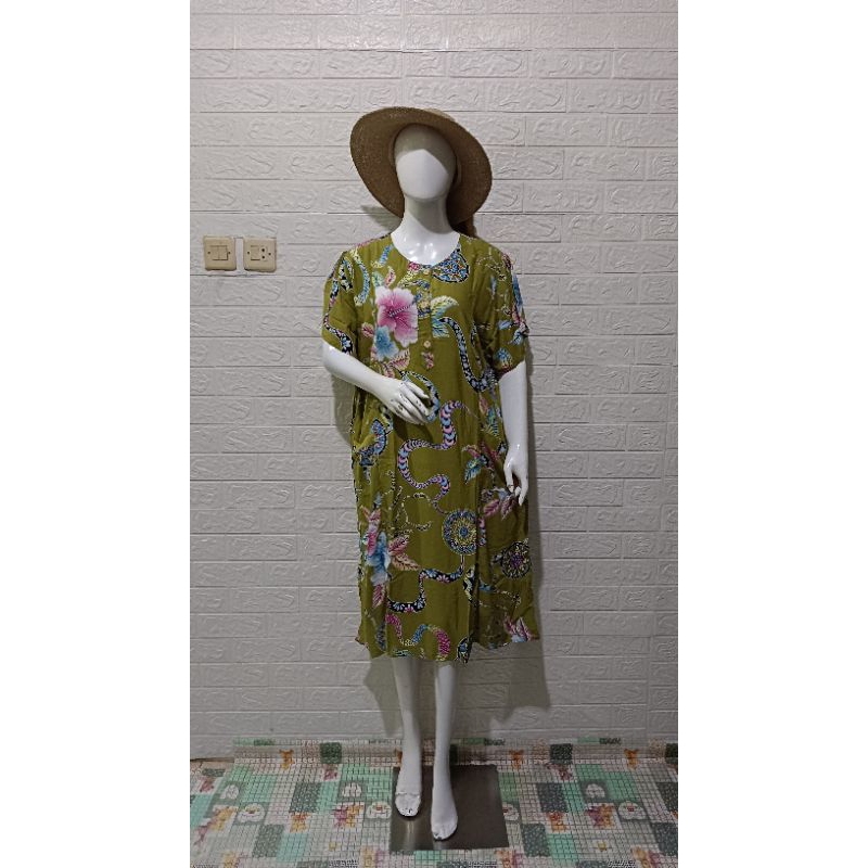 Jual batik kencana ungu ori lebel hijau | Shopee Indonesia
