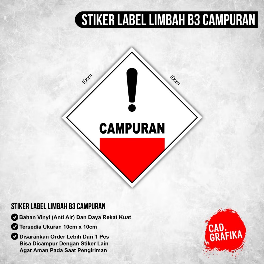 Jual Stiker Label Limbah B3 Campuran | Shopee Indonesia