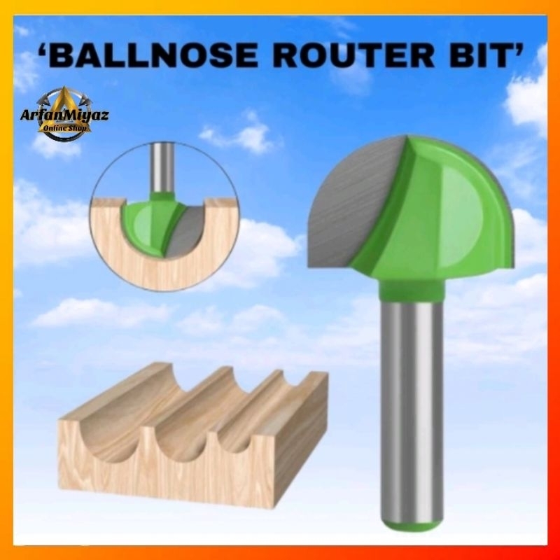 Jual Mata router kayu round bit Pelubang Kayu mata profil setengah ...