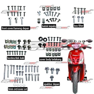 Jual Baut Body Mio Sporty Fullset/Baut Yamaha Mio Sporty Mio Lama ...
