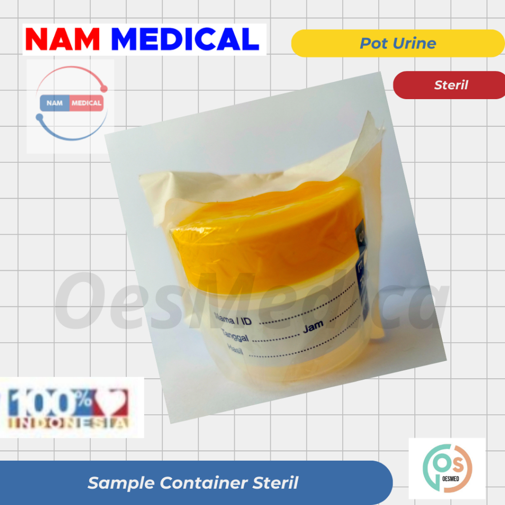 Jual Urine Container Steril 60ml / Pot Urin / Sputum Pot | Shopee Indonesia