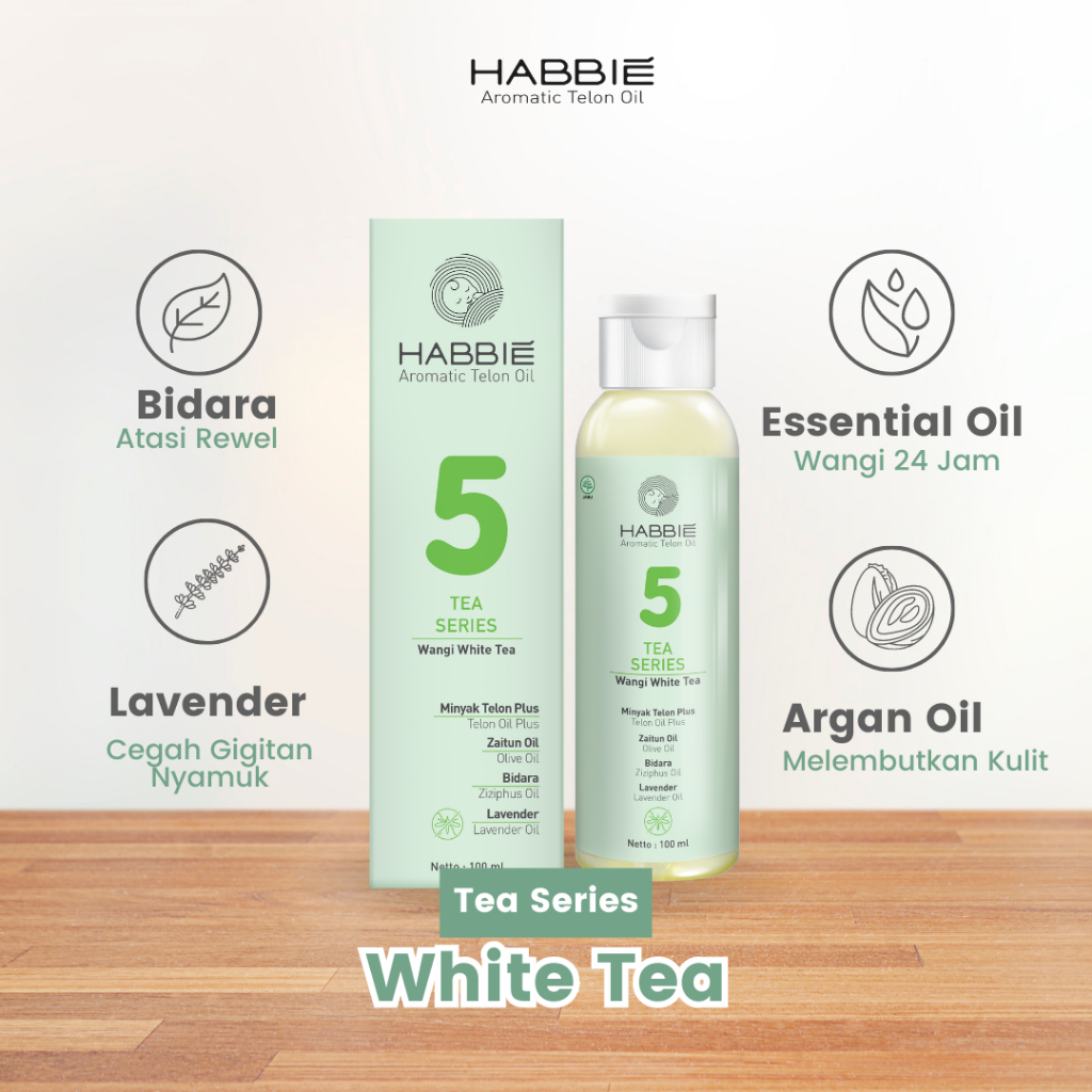 Jual White Tea (No. 5) 100ml - Habbie Aromatic Telon Oil Plus | Shopee ...